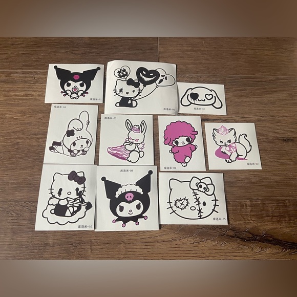 Sanrio | Accessories | Sanrionwot Goth Style Character Temporary Tattoo ...